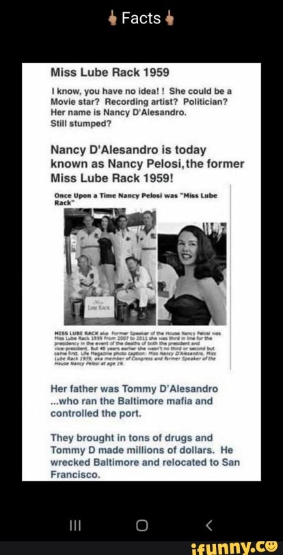 Facts Miss Lube Rack 1959 know, you have no idea! ! She could be a ...