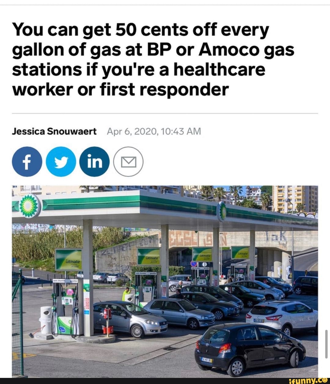You Can Get 50 Cents Off Every Gallon Of Gas At Bp Or Amoco Gas