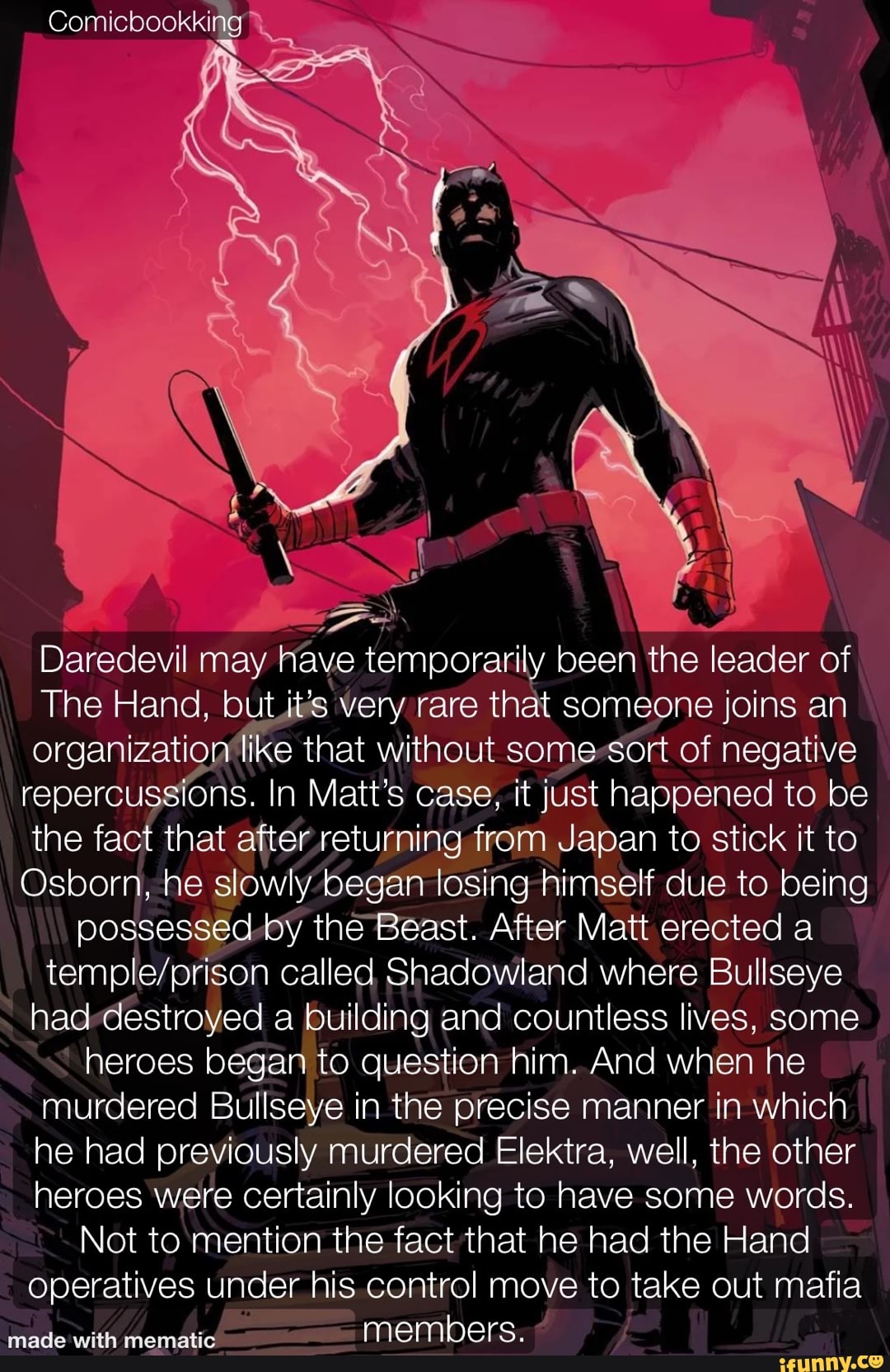 Comicbookking Daredevil may have temporarily been the leader of The ...