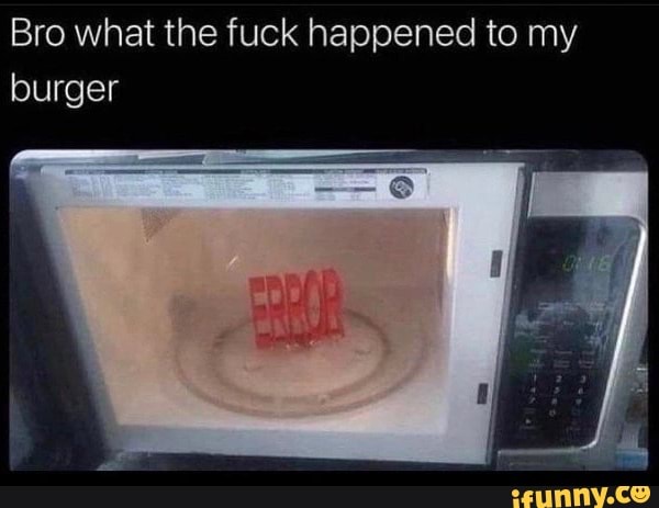 Bro what the fuck happened to my burger - iFunny