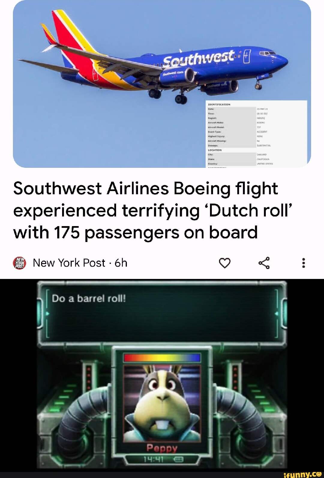 Southwest Airlines Boeing flight experienced terrifying 'Dutch roll ...