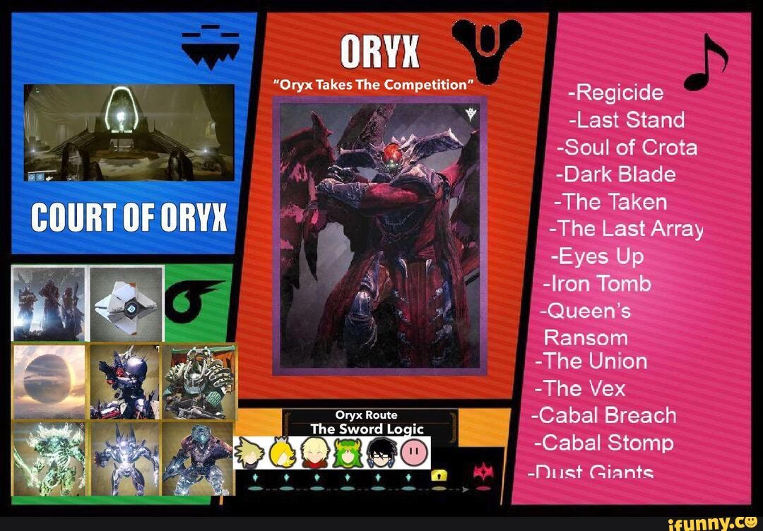 "Oryx Takes The Competition iI COURT OF I Oryx Route The Sword Logic ...