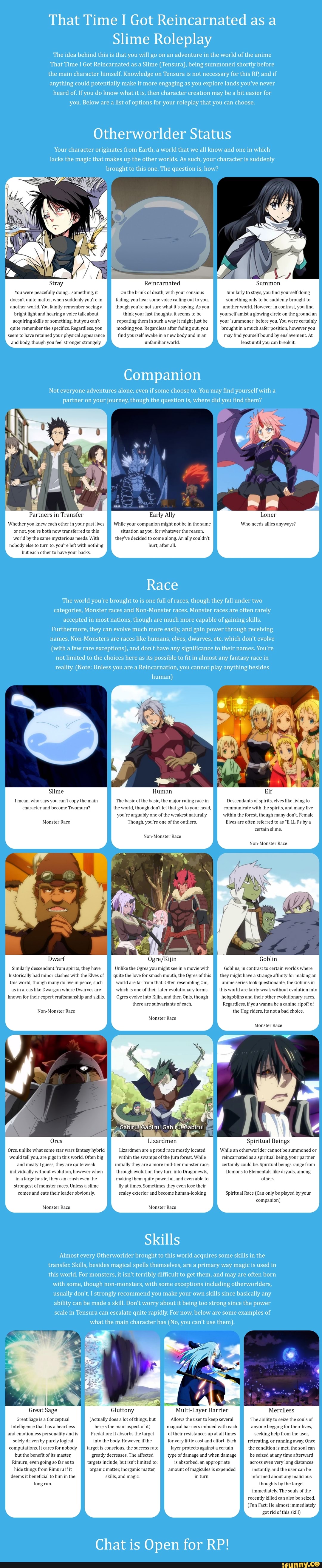 That Time I Got Reincarnated as a Slime Roleplay The idea behind this ...