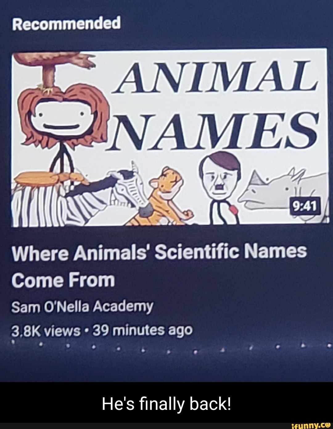 Recommended AL Where Animals' Scientific Names Come From Sam O'Nella ...
