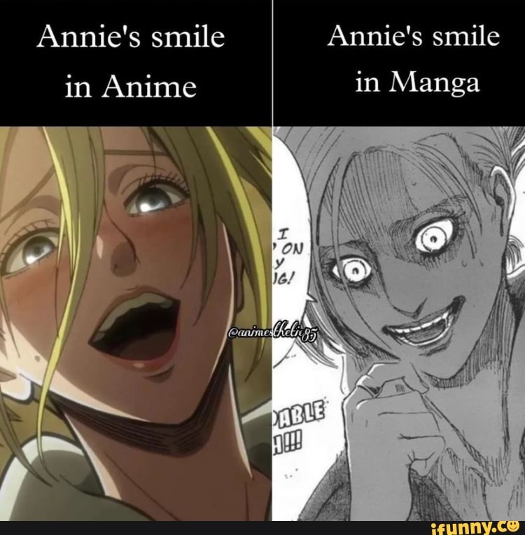 Annie's smile Annie's smile in Anime in Manga - iFunny