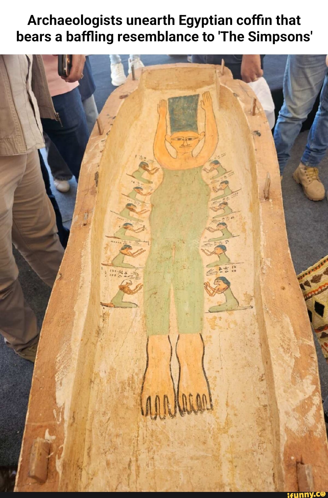 Archaeologists unearth Egyptian coffin that bears a baffling ...