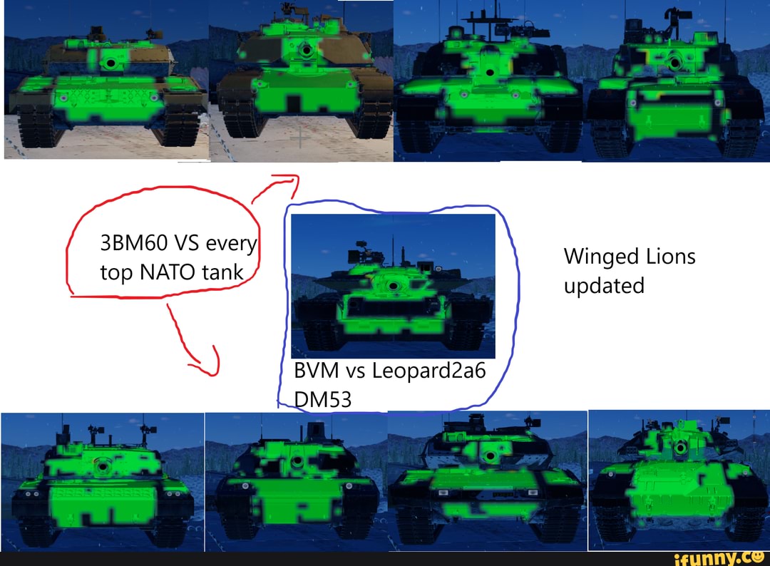 3BM60 VS every Winged Lions updated top NATO tank BVM vs Leopard2a6 SS ...