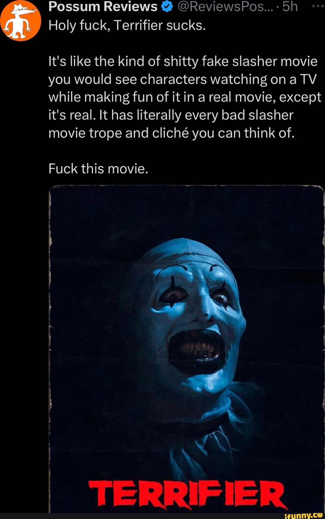 Terrifier memes. Best Collection of funny Terrifier pictures on iFunny