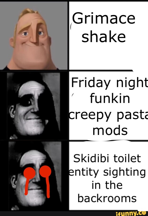 Grimace shake Friday night or \ funkin ( creepy paste mods I Skidibi ...