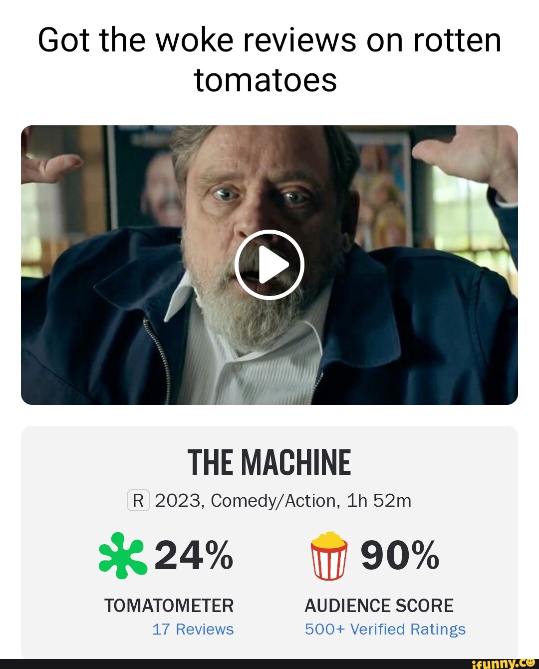 Got the woke reviews on rotten tomatoes THE MACHINE 24% 790% TOMATOMETER AUDIENCE SCORE 17 ...