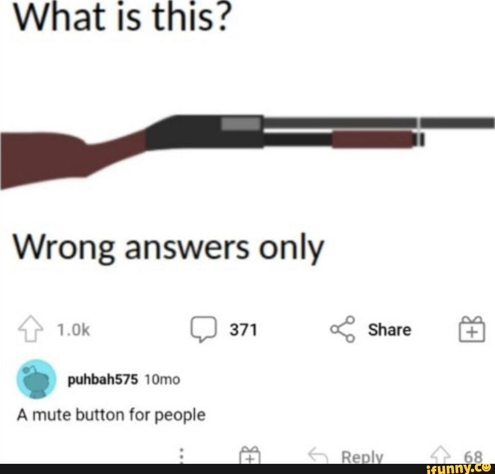 What ts this? Wrong answers only Ok an Share A mute button for people ...