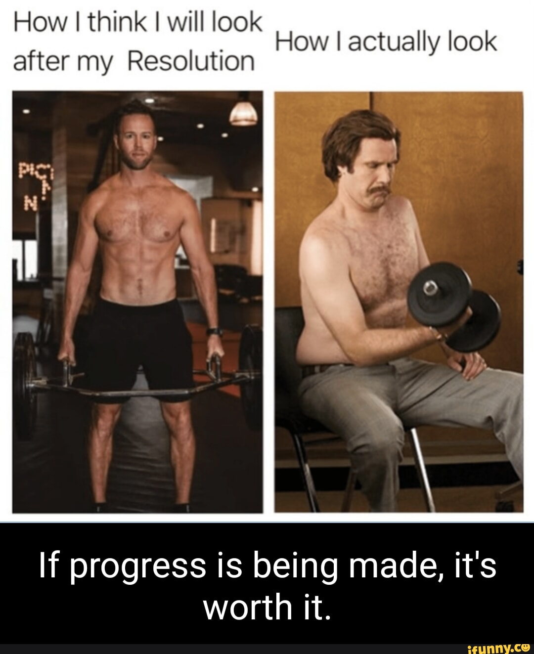 How I think I will look How I actually look after my Resolution If ...