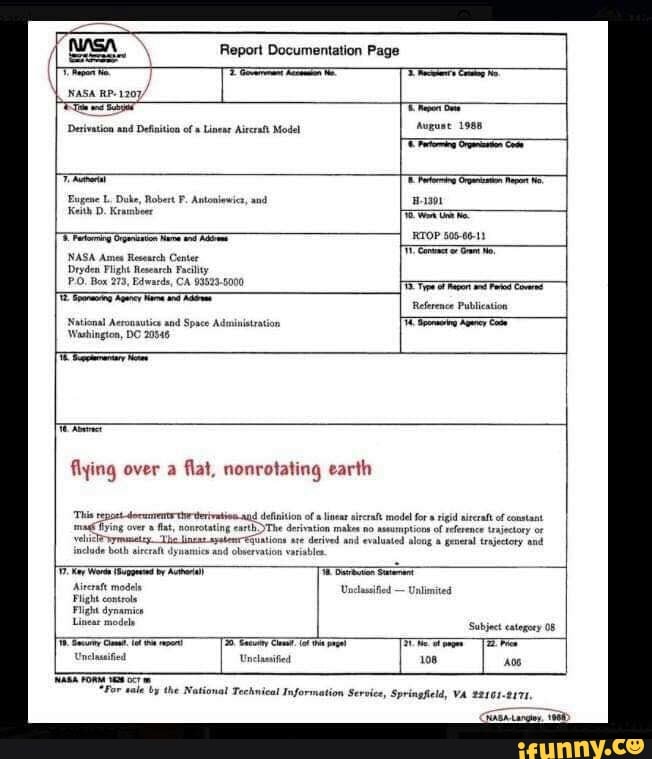 Report Documentation Page NASA RP.1207/ Derivation and Definitioa of ...