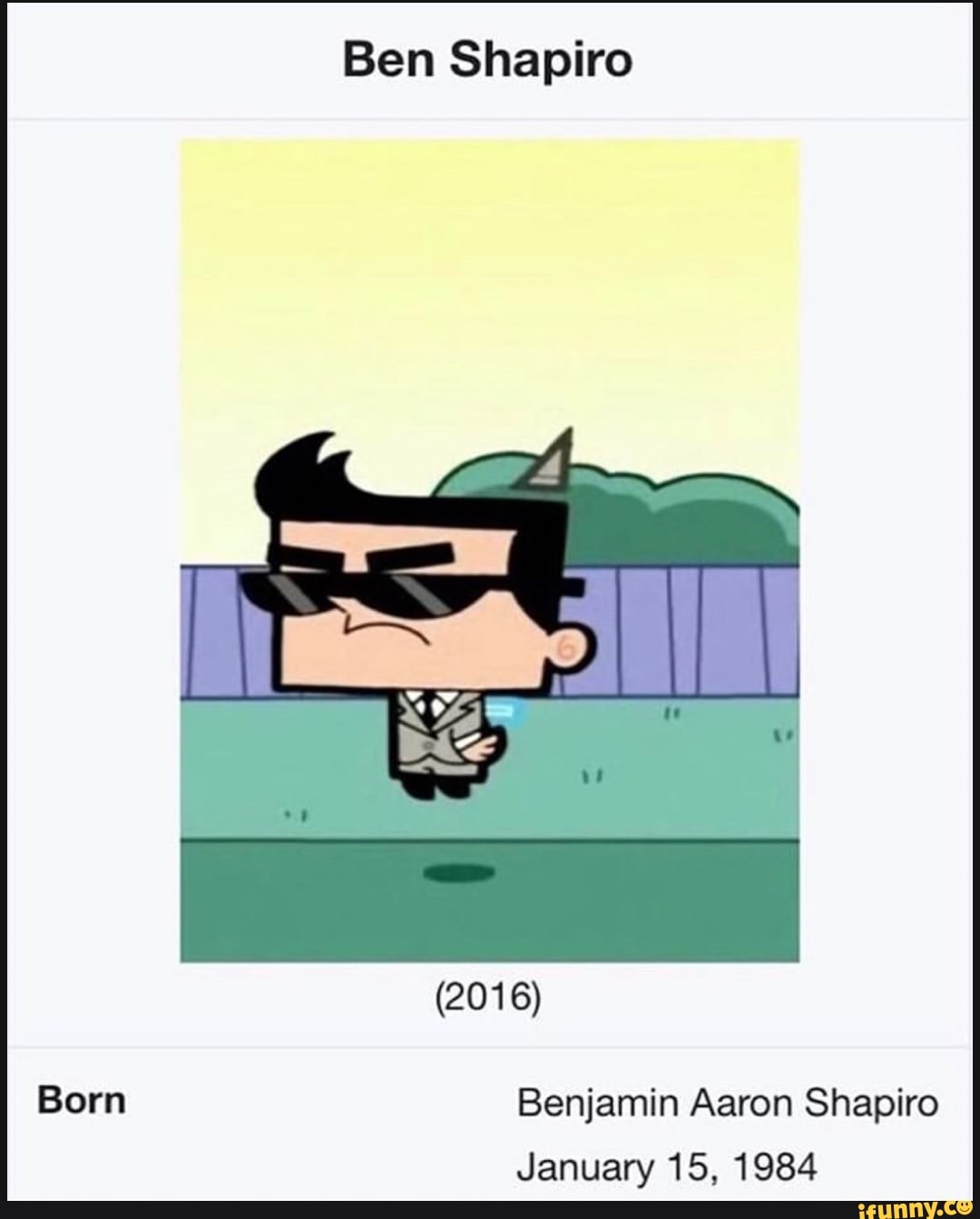 Ben Shapiro Born Benjamin Aaron Shapiro January 15, 1984 - iFunny