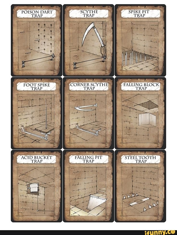 POISON DART FOOT SPIKE FALLING BLOCK: TRAP. SE FALLING PIT TRAP TRAP ...