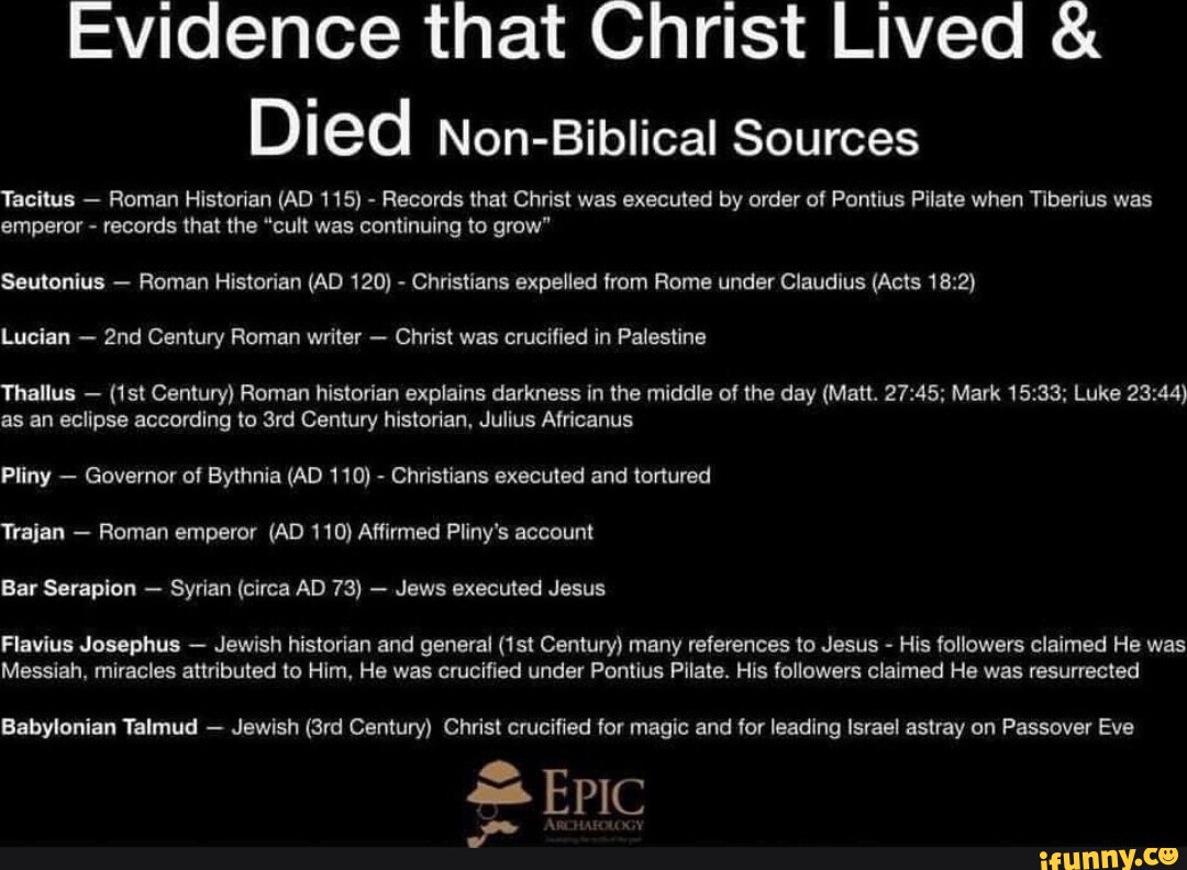 Evidence that Christ Lived & Died Non-Biblical Sources Tacitus - Roman ...