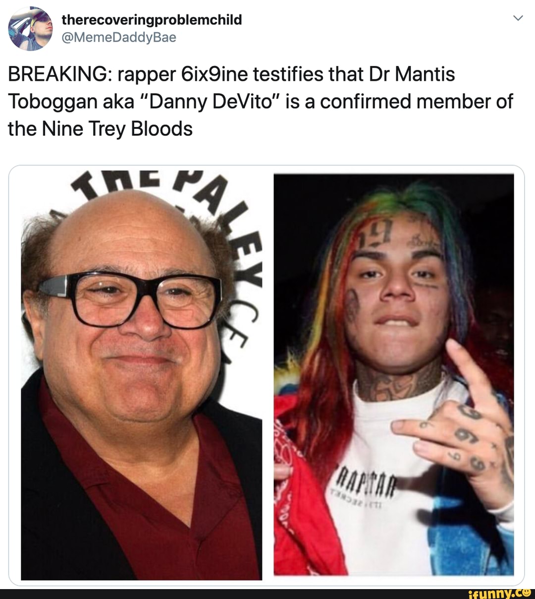 ª @MemeDaddyBae BREAKING: rapper 6ix9ine testifies that Dr Mantis ...