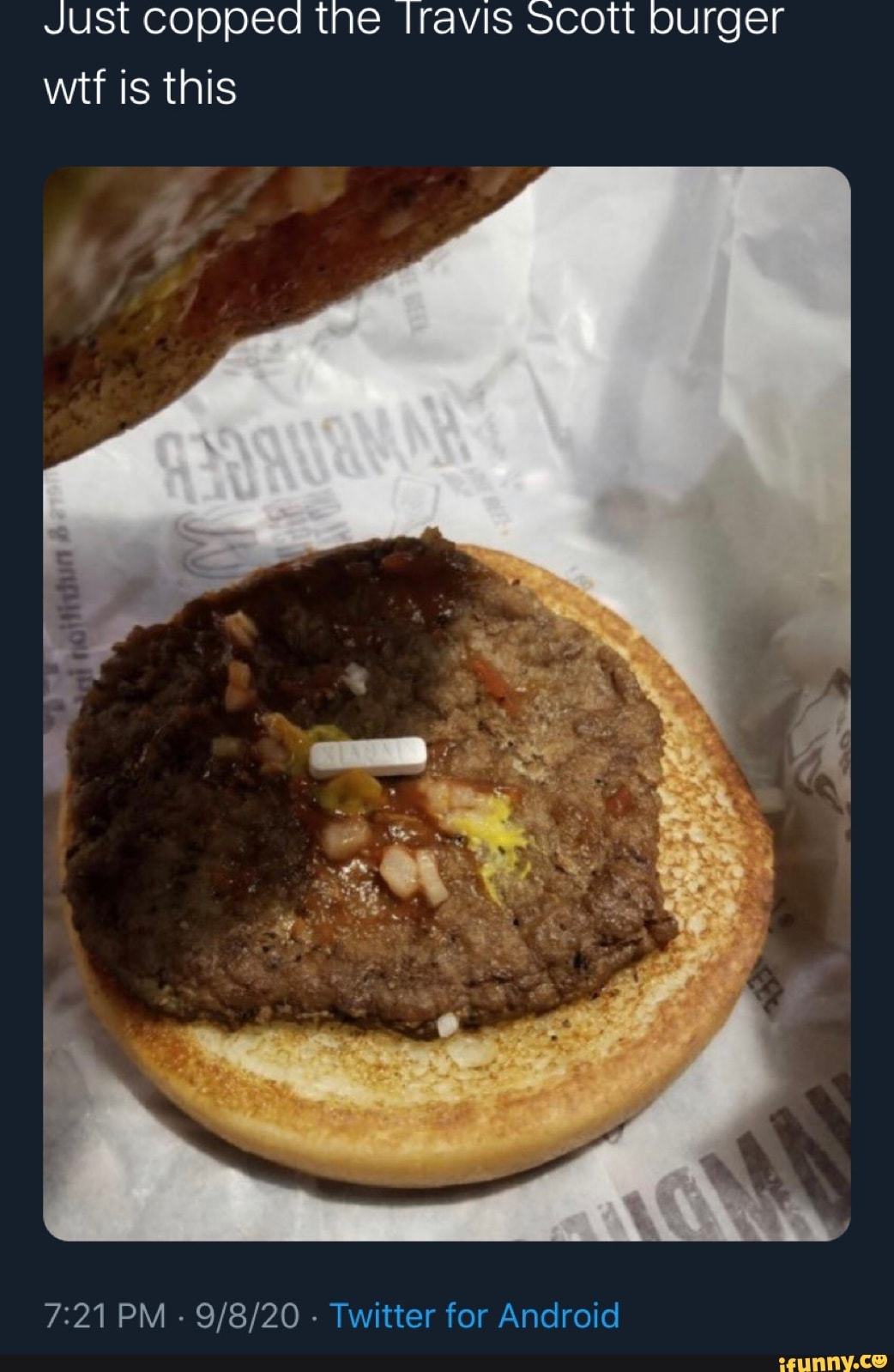 Just copped the Travis scott burger wtf is this PM - Twitter for ...