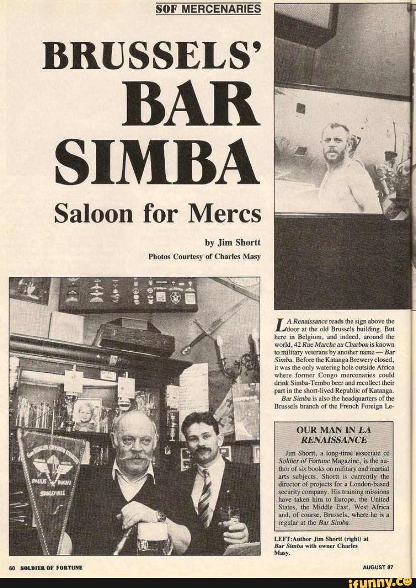 SOF MERCENARIES BRUSSELS' SIMBA Saloon for Meres Ir fe by Jim Shortt ...