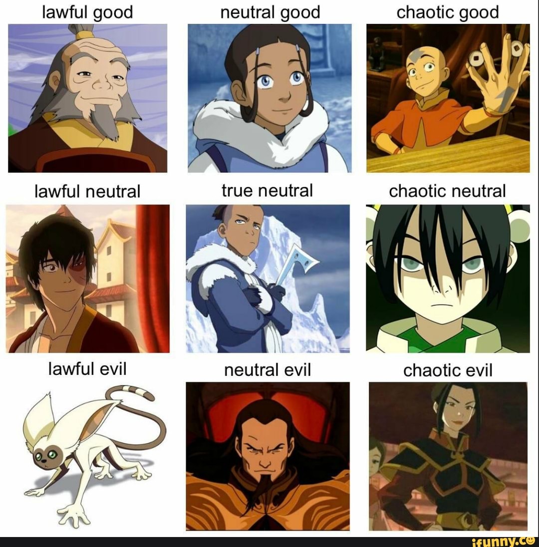 Lawful good lawful neutral neutral good) true neutral chaotic good ...