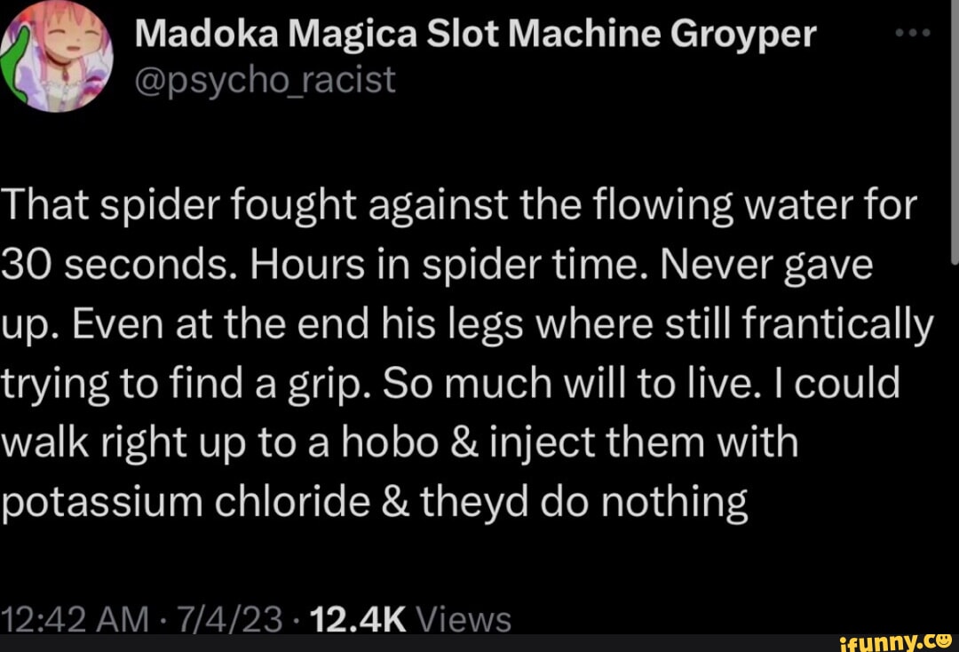 Madoka Magica Slot Machine Groyper @psycho racist That spider fought ...