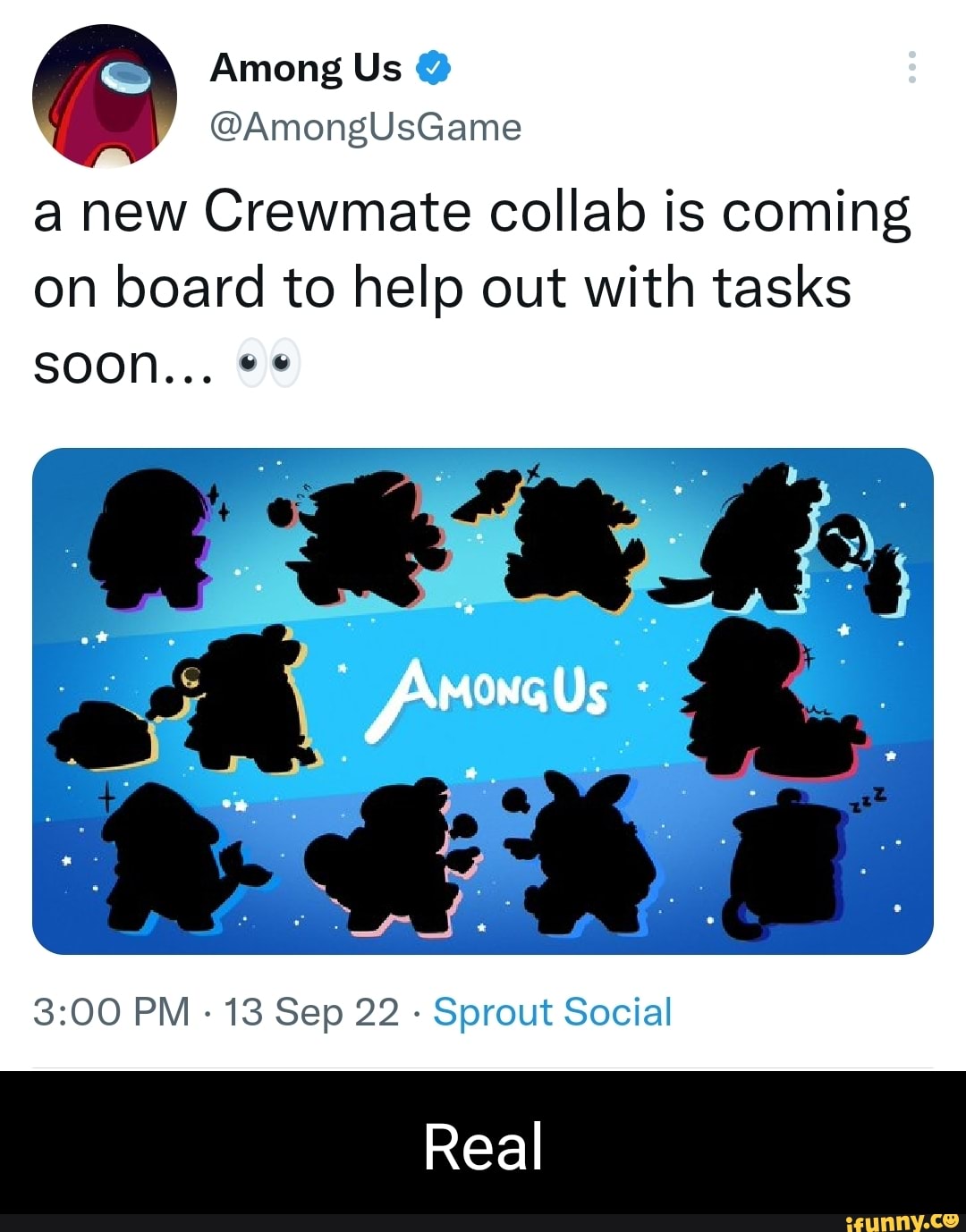 Among Us @ @AmongUsGame a new Crewmate collab is coming on board to ...