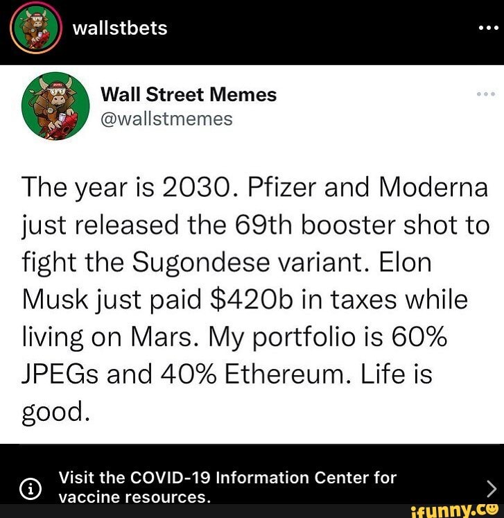Wallstbets memes. Best Collection of funny Wallstbets pictures on iFunny