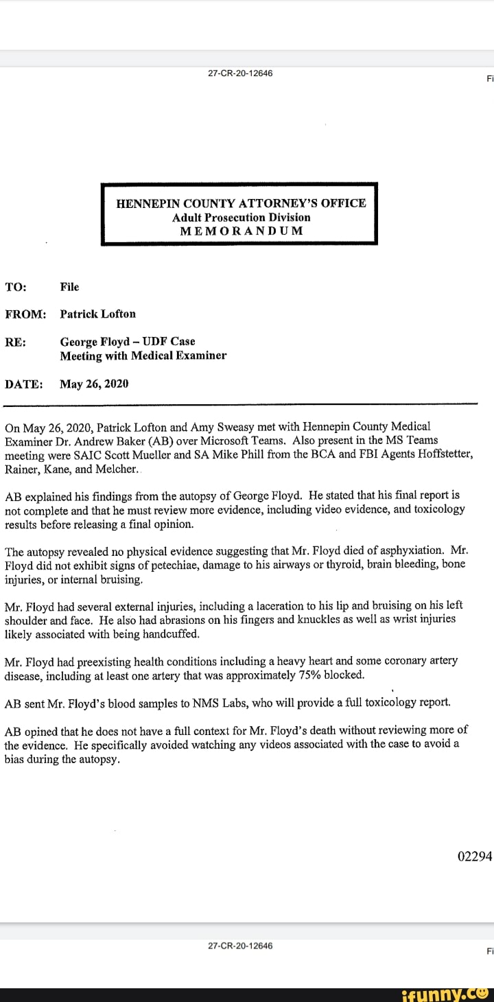 HENNEPIN COUNTY ATTORNEY'S OFFICE Adult Prosecution Division MEMORANDUM ...