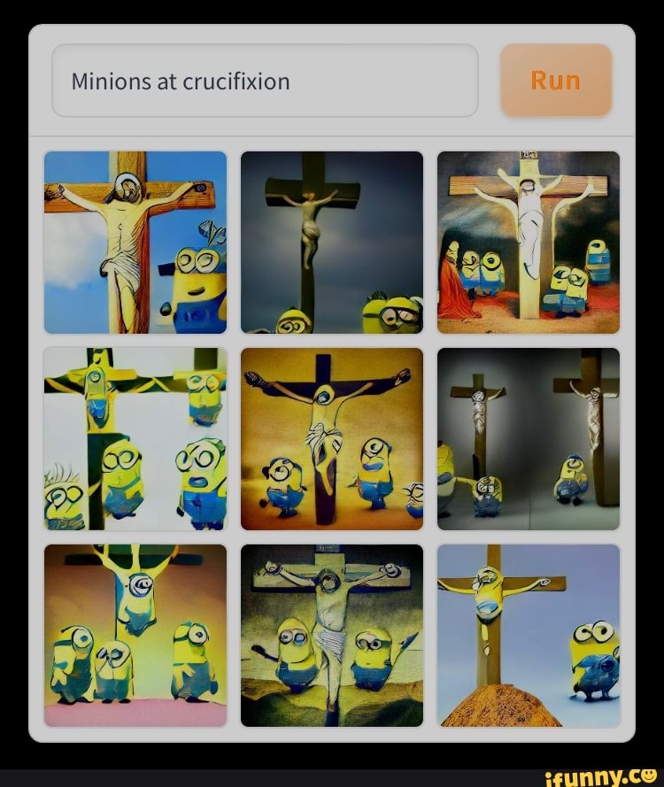 Minions at crucifixion - iFunny
