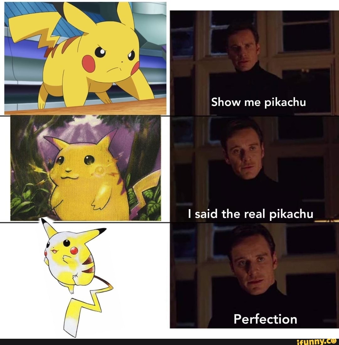 Show me pikachu I said the real pikachu Perfection - iFunny