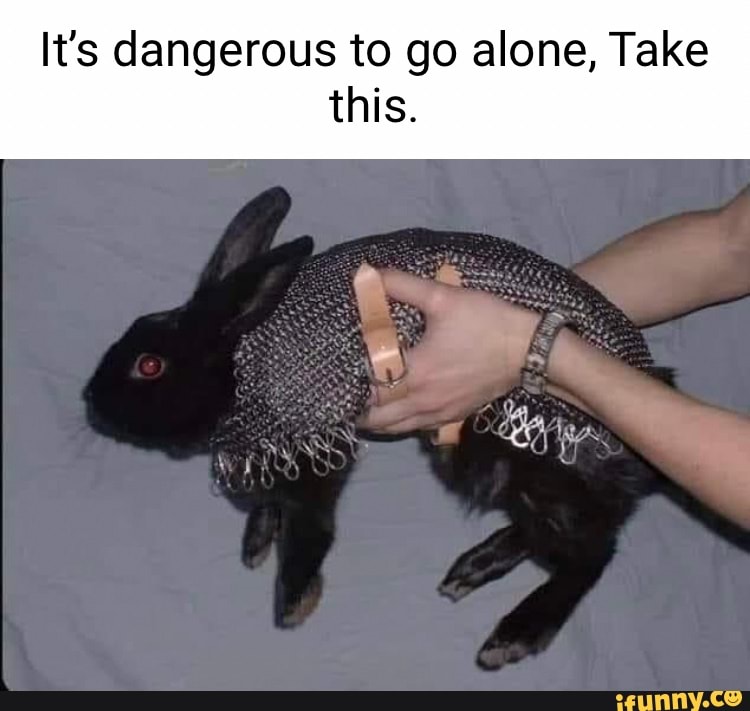 It's dangerous to go alone, Take this. - iFunny
