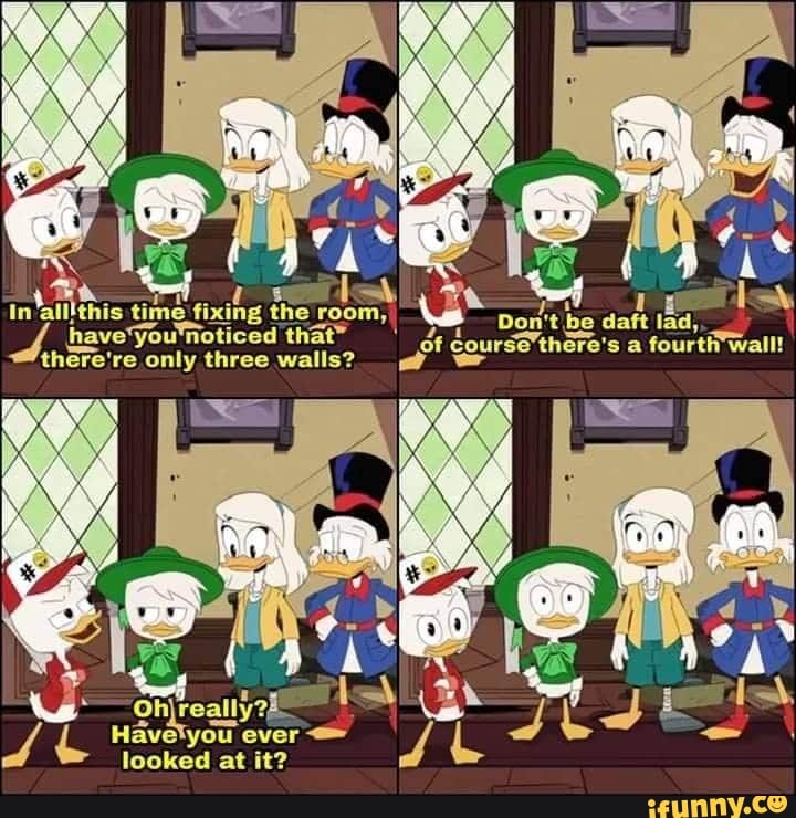 Breaking the 4th wall, DuckTales is an American animated television ...