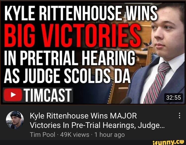 Le KYLE WINS INPRETRIAL HEARING AS JUDGE SCOLDS DA Kyle Rittenhouse ...