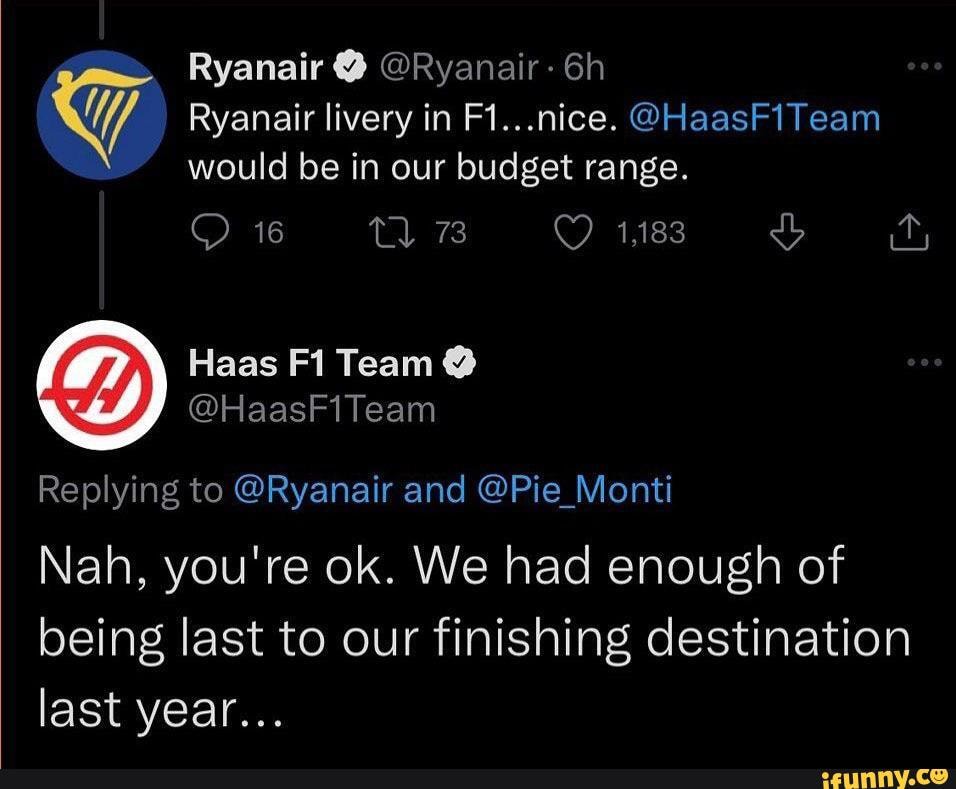 @MercedesAMGF1 just got ratio'd by @Ryanair on Twitter : r/formula1
