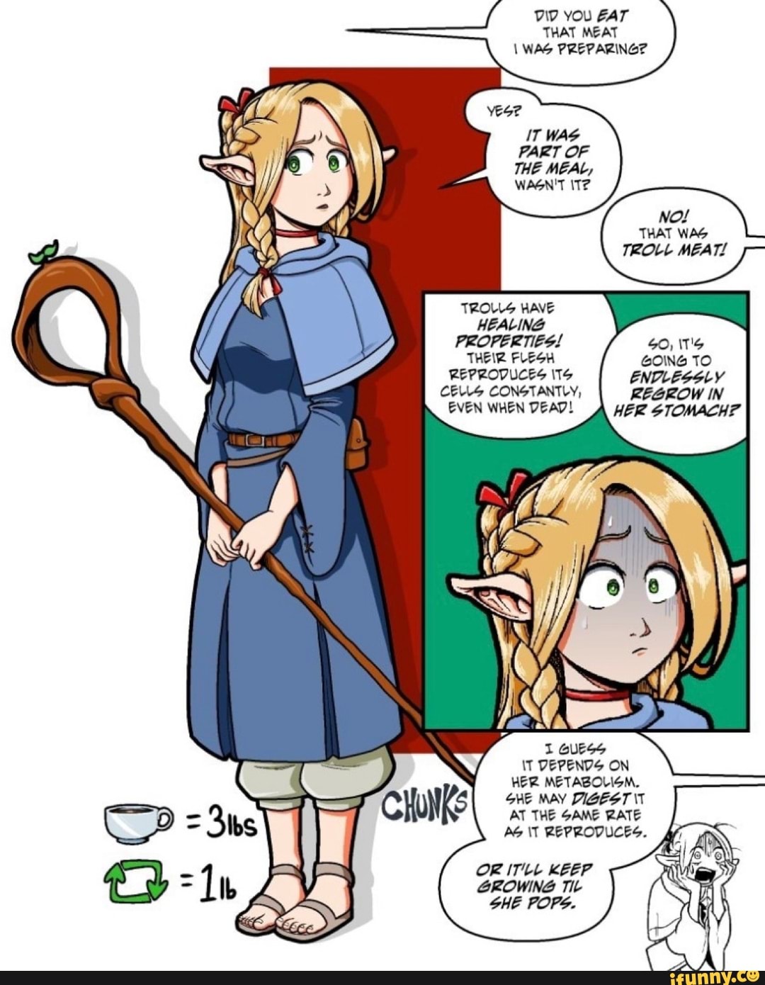 IT WAS PART OF THE MEAL, THAT WAS TROLL MEAT! TROLS HAVE HEALING ...