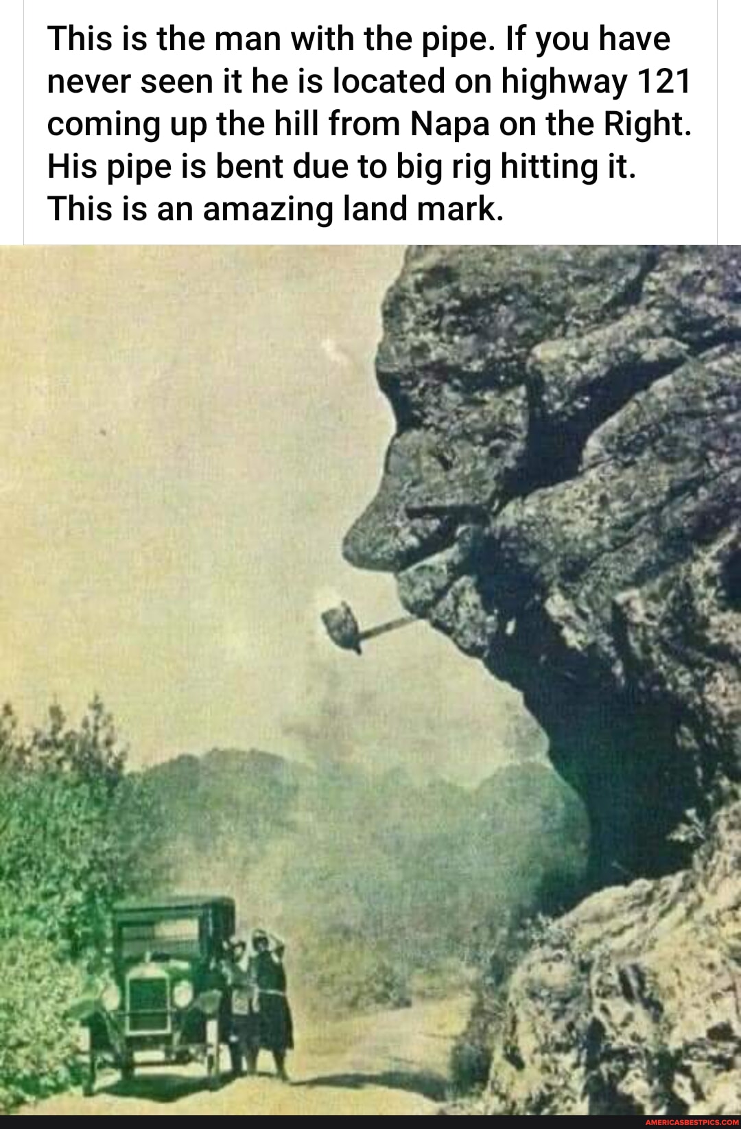 This is the man with the pipe. If you have never seen it he is located ...