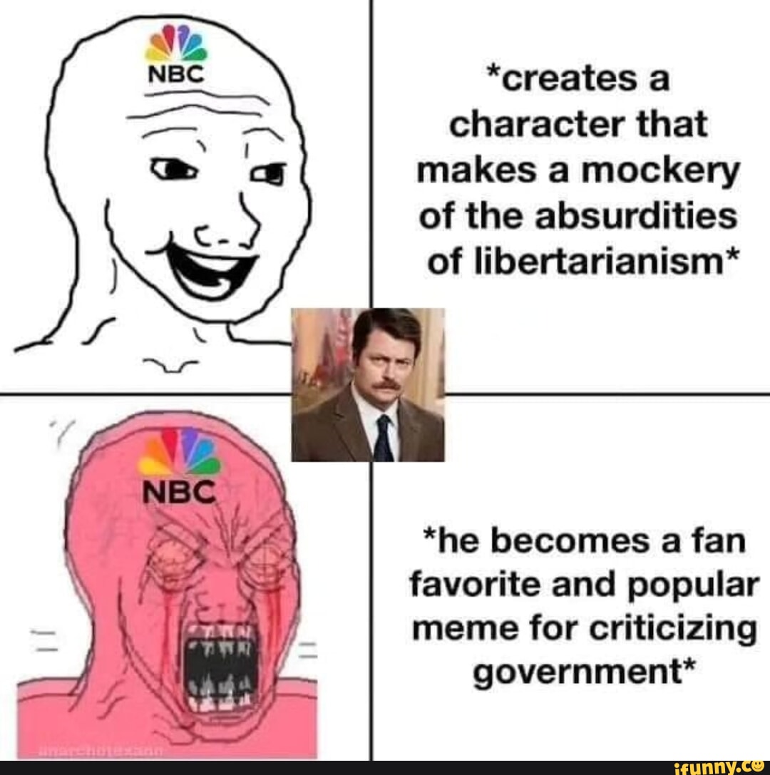 *creates a character that makes a mockery of the absurdities of ...