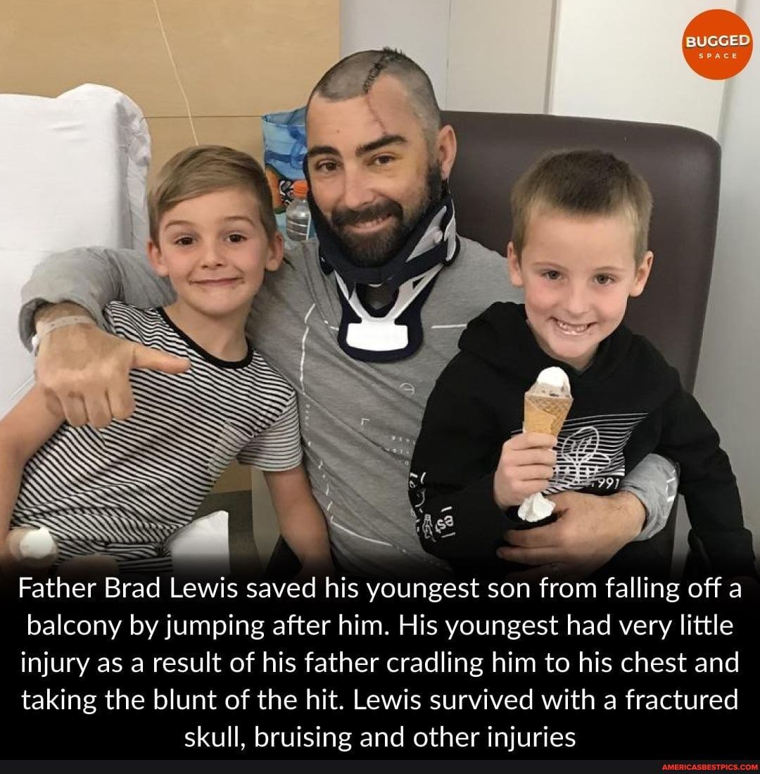 SS Father Brad Lewis saved his youngest son from falling off a balcony ...