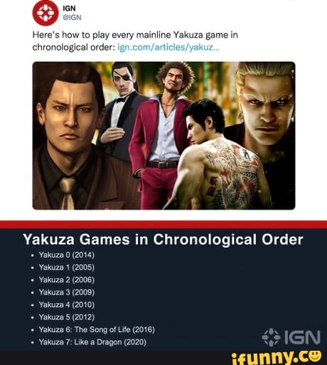 Here's how to play every mainline Yakuza game in chronological order: Yakuza Games in ...