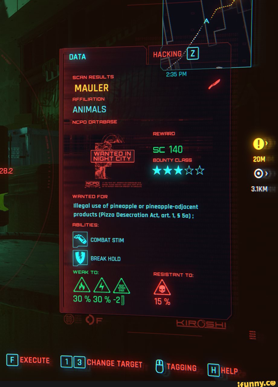 28.2 [F] EXECUTE CHANGE TARGET DATA SCAN RESULTS PM MAULER AFFILIATION ...