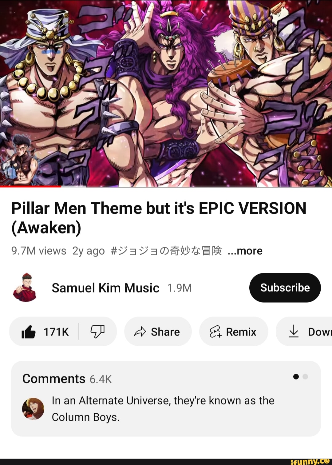 Pillar Men Theme but it's EPIC VERSION (Awaken) 9.7M views ago OORWBER ...