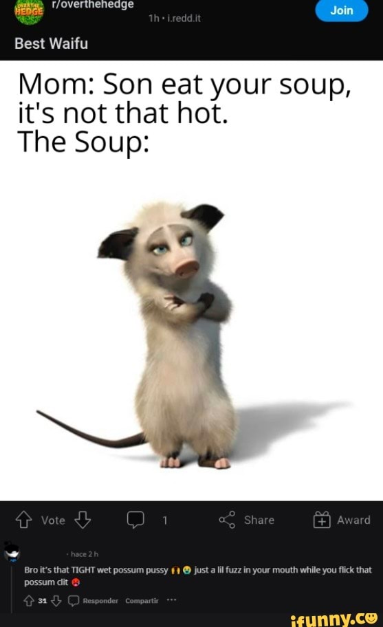 Best Waifu Mom: Son eat your soup, it's not that hot. The Soup: ta yew ...