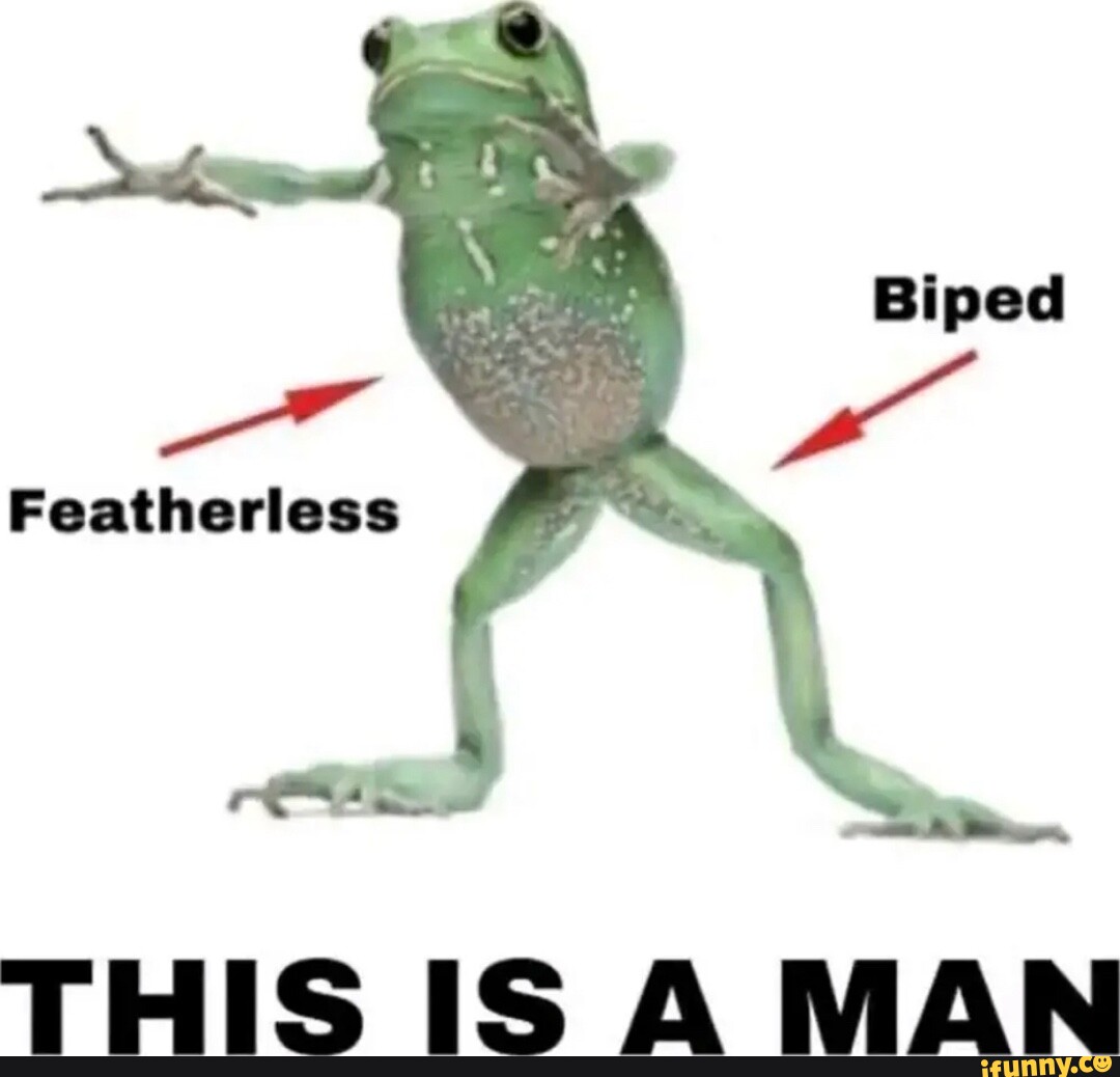 Biped Featherless THIS IS A MAN - iFunny