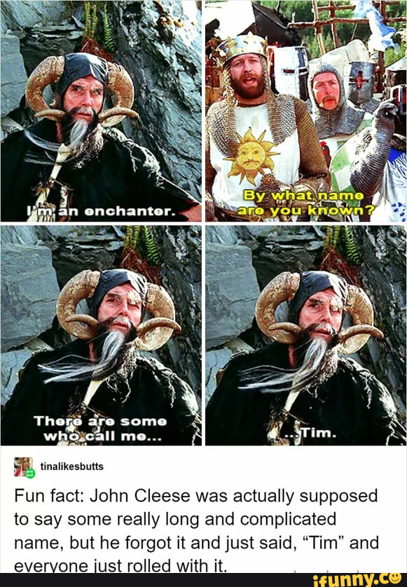 An onchantor. I who aro mo Fun fact: John Cleese was actually supposed ...