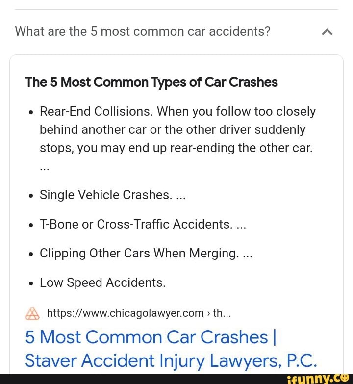 What are the 5 most common car accidents? The 5 Most Common Types of ...