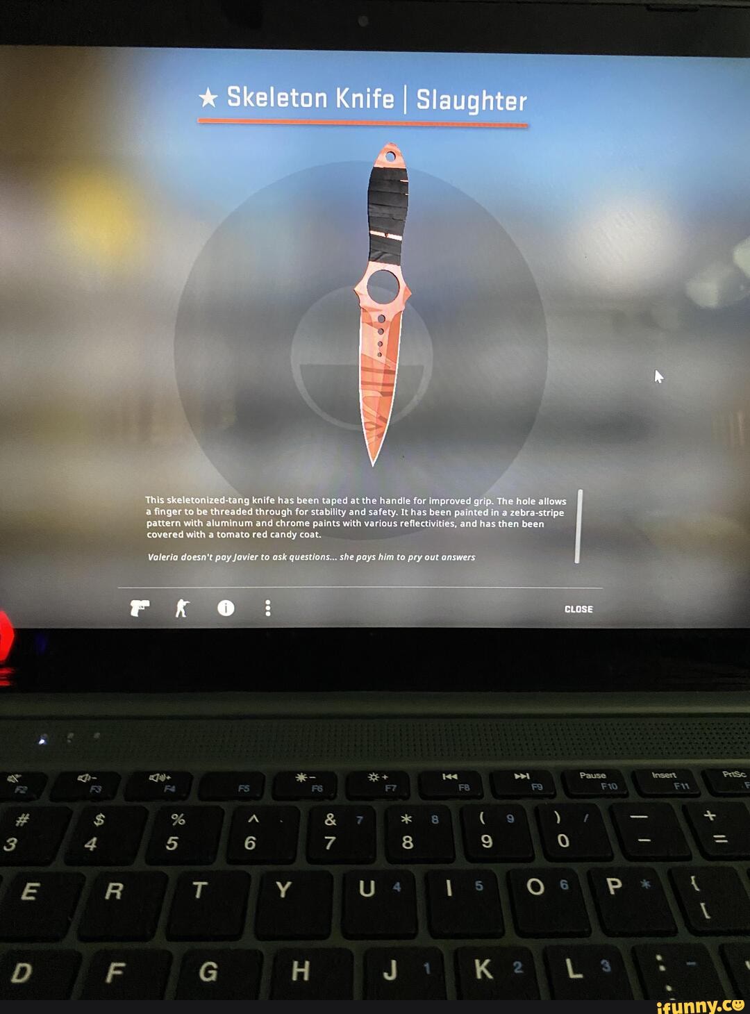 * Skeleton Knife I Slaughter This skeletoniedstang knife has at through ...