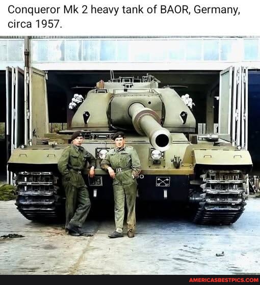 Conqueror Mk 2 heavy tank of BAOR, Germany, circa 1957. - America’s ...