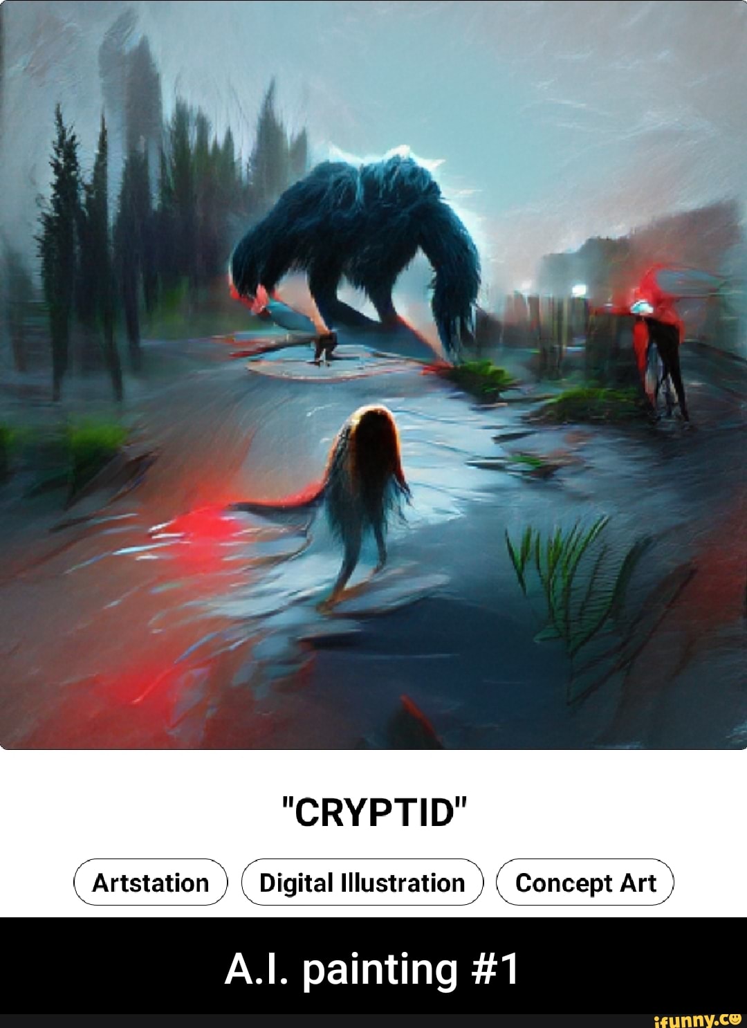"CRYPTID" Artstation Digital Illustration Concept Art painting #1 - iFunny