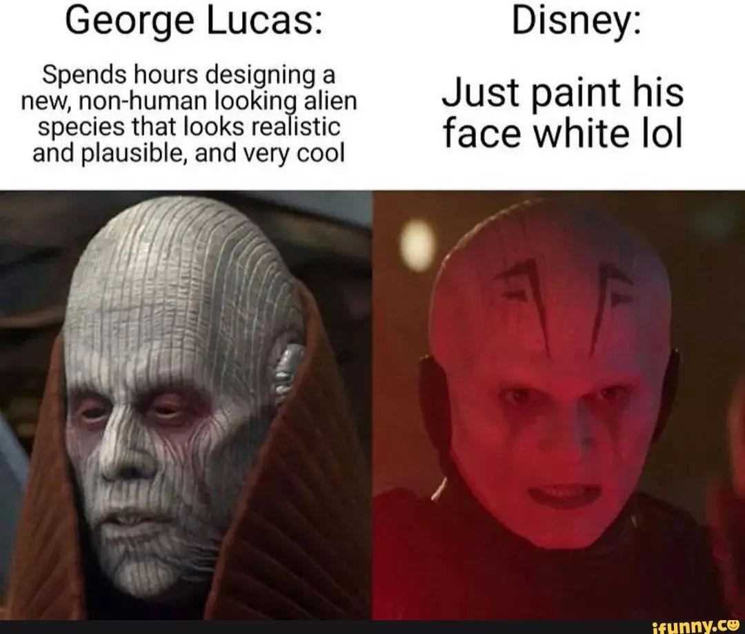 George Lucas: Spends hours designing a new, non-human looking alien ...