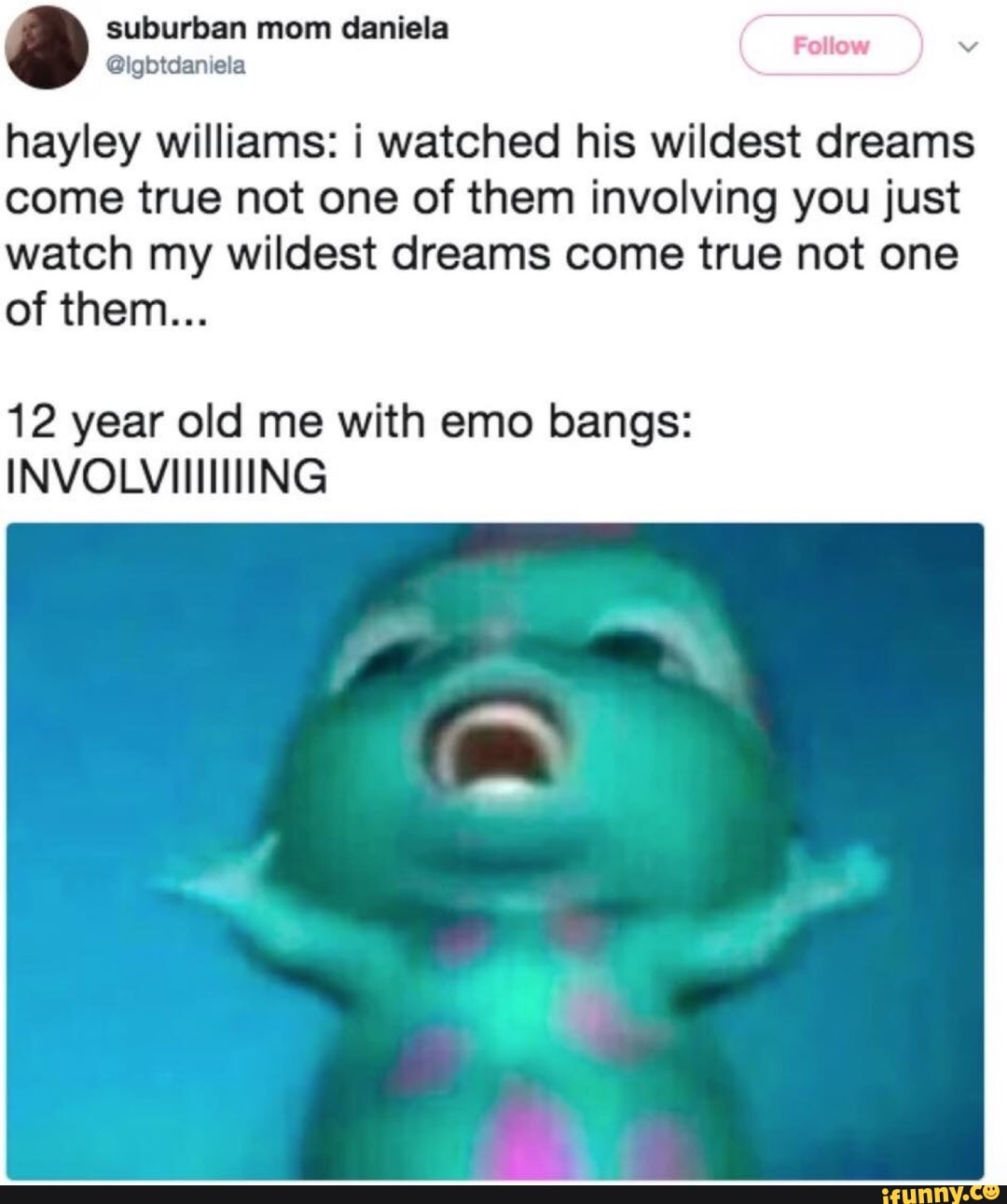 @Igbtdanlela hayley williams: i watched his wildest dreams come true ...